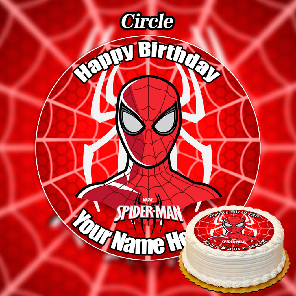 Edible Spider-Man Cake Topper Personalised - Edible Printed Toppers