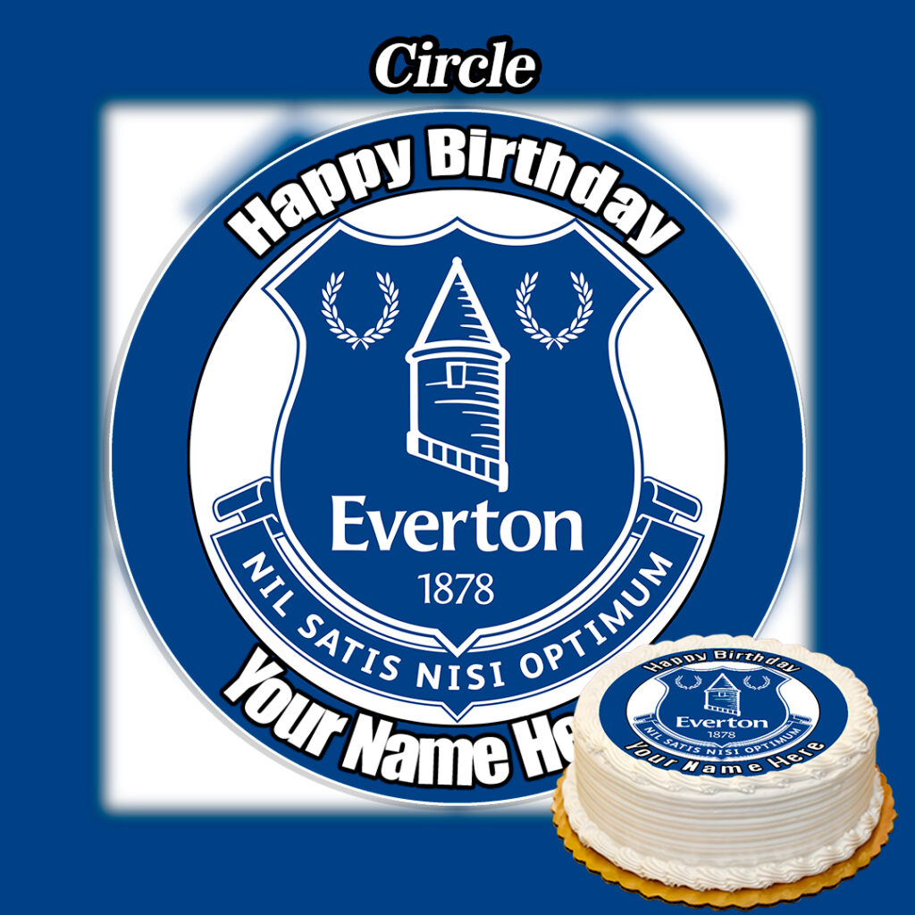 Edible Everton Cake Topper Personalised - Edible Printed Toppers