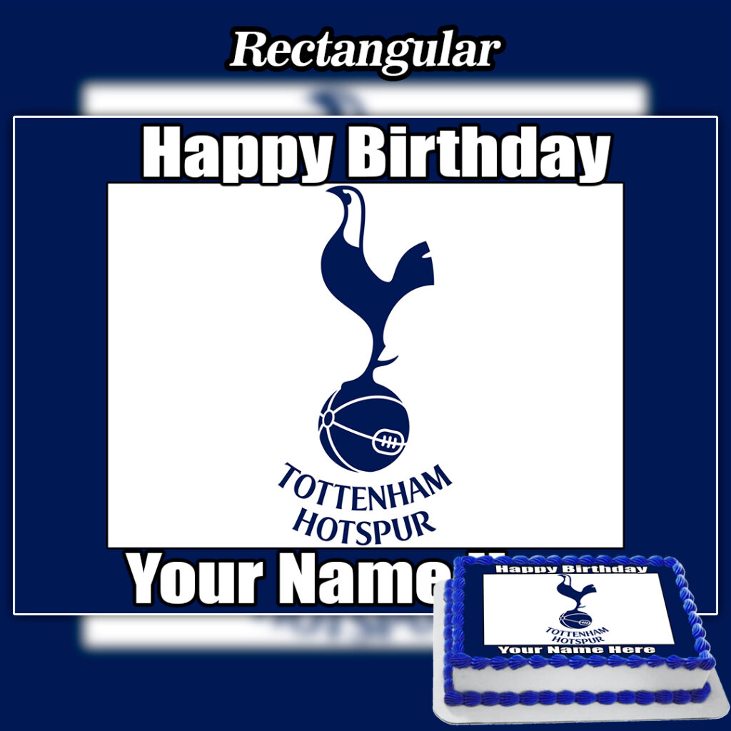 Edible Tottenham Hotspur Cake Topper Personalised - Edible Printed Toppers