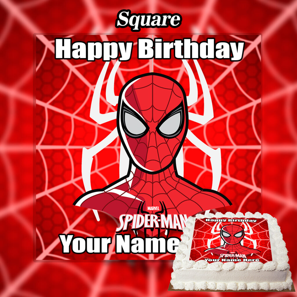 Edible Spider-Man Cake Topper Personalised - Edible Printed Toppers