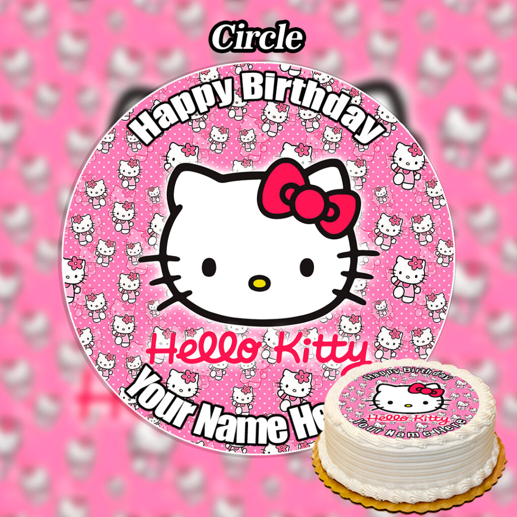 Edible Hello Kitty Cake Topper Personalised - Edible Printed Toppers