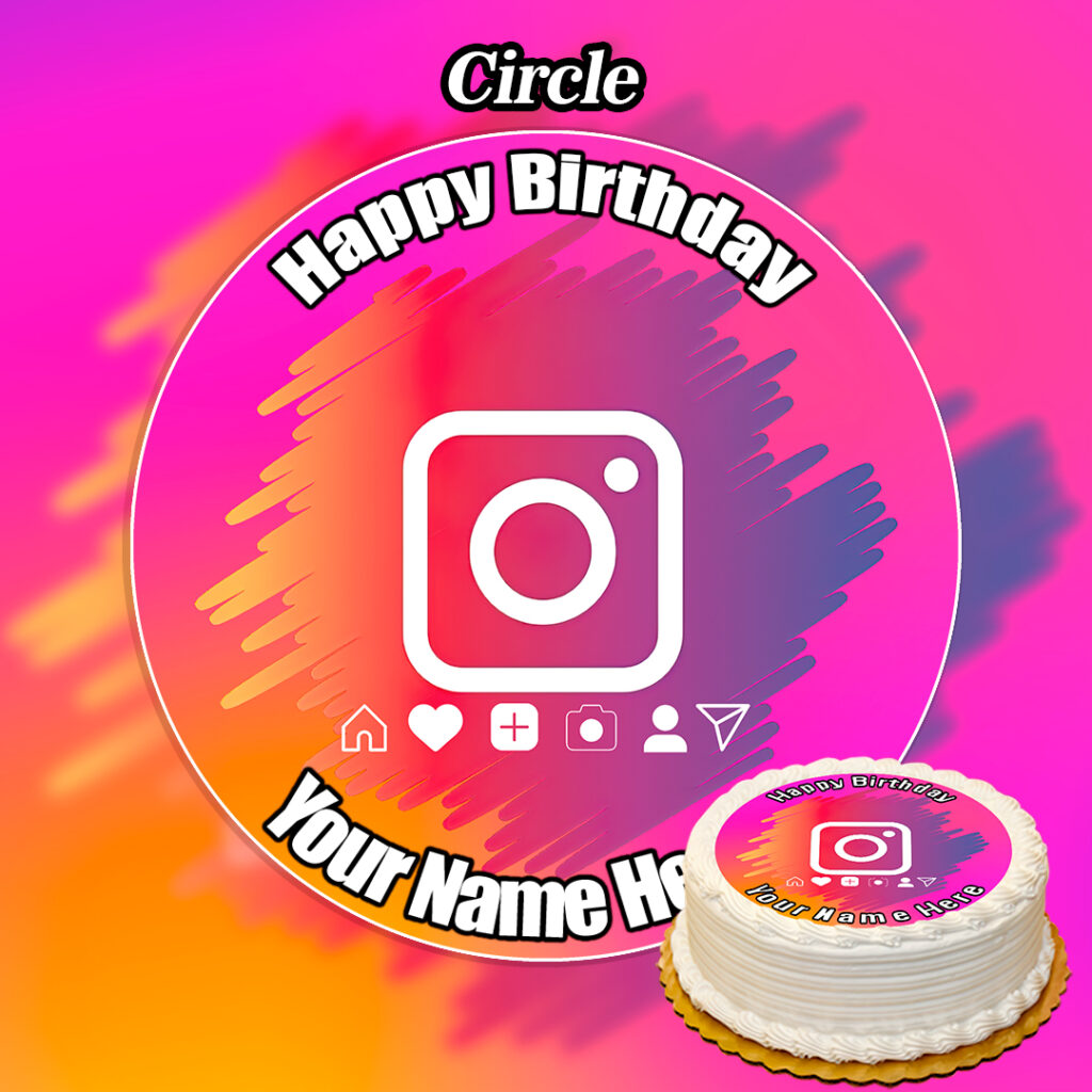 Edible Instagram Cake Topper Personalised - Edible Printed Toppers
