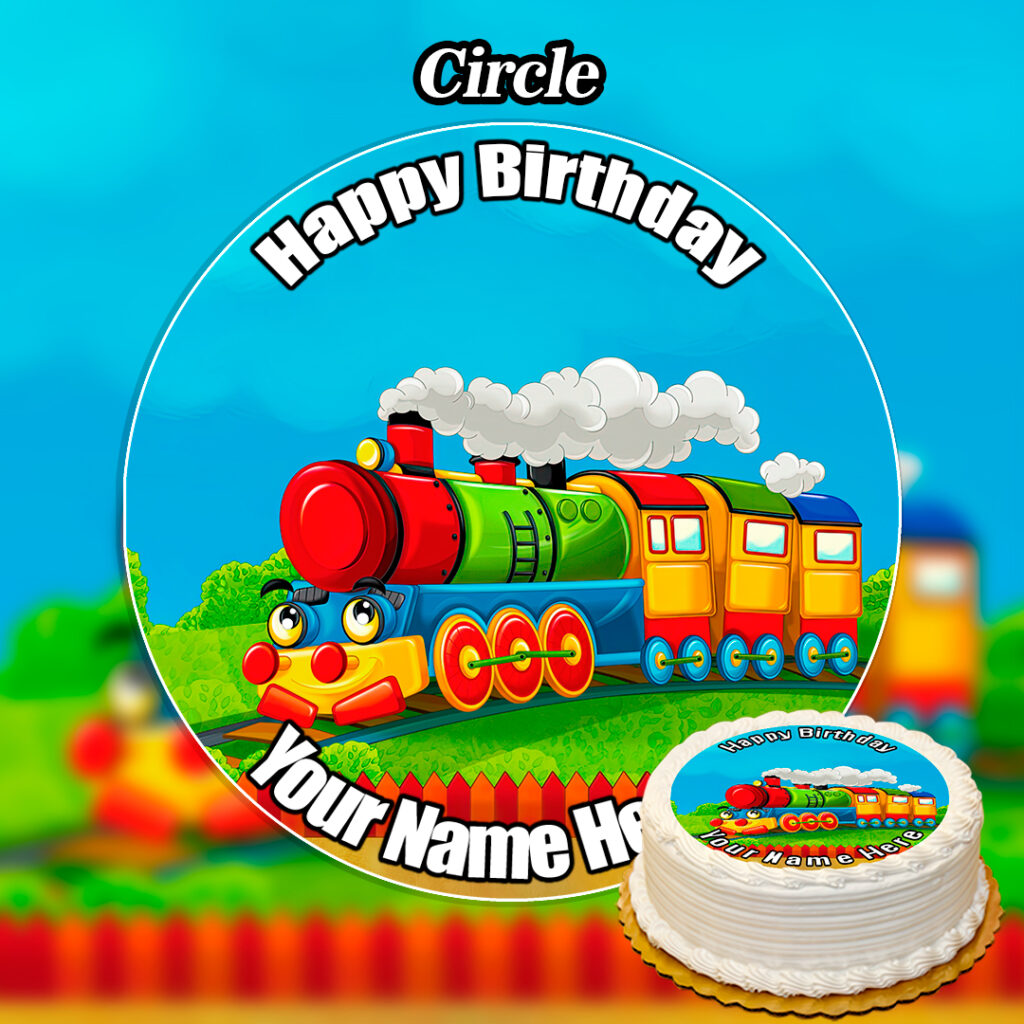 Edible Kids Train Cake Topper Personalised - Edible Printed Toppers