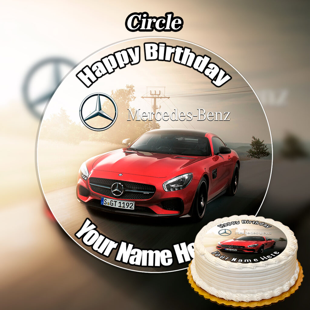 Edible Mercedes Cake Topper Personalised - Edible Printed Toppers