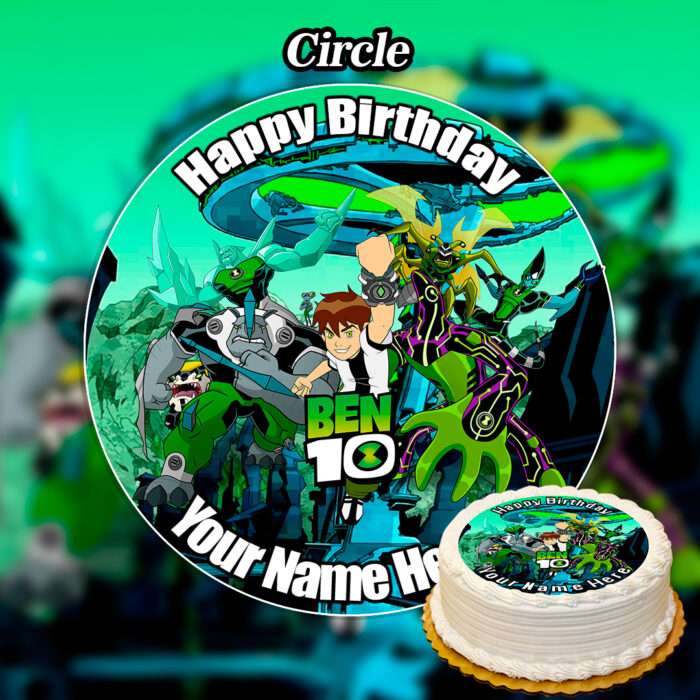 Edible Ben 10 Cake Topper Personalised - Edible Printed Toppers