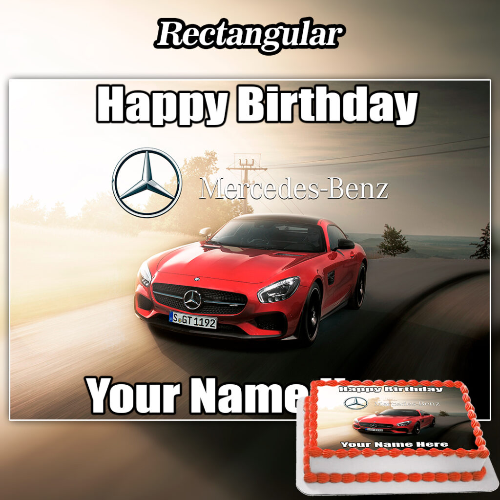 Edible Mercedes Cake Topper Personalised - Edible Printed Toppers