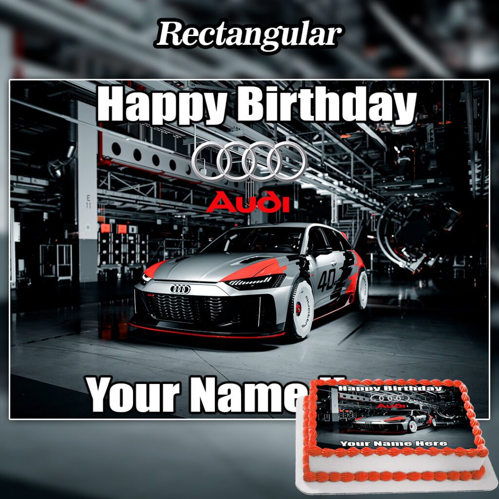 Edible Audi Cake Topper Personalised - Edible Printed Toppers