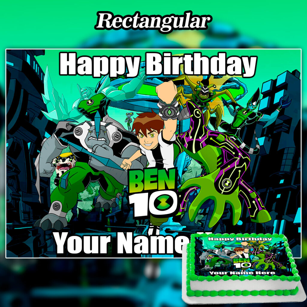 Edible Ben 10 Cake Topper Personalised - Edible Printed Toppers