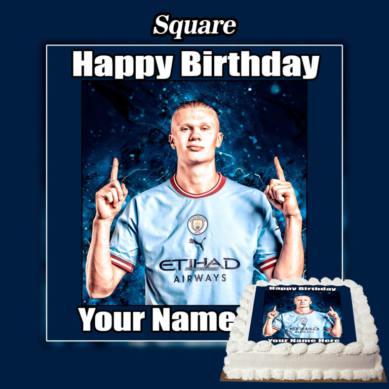 Edible Erling Haaland Cake Topper Personalised - Edible Printed Toppers