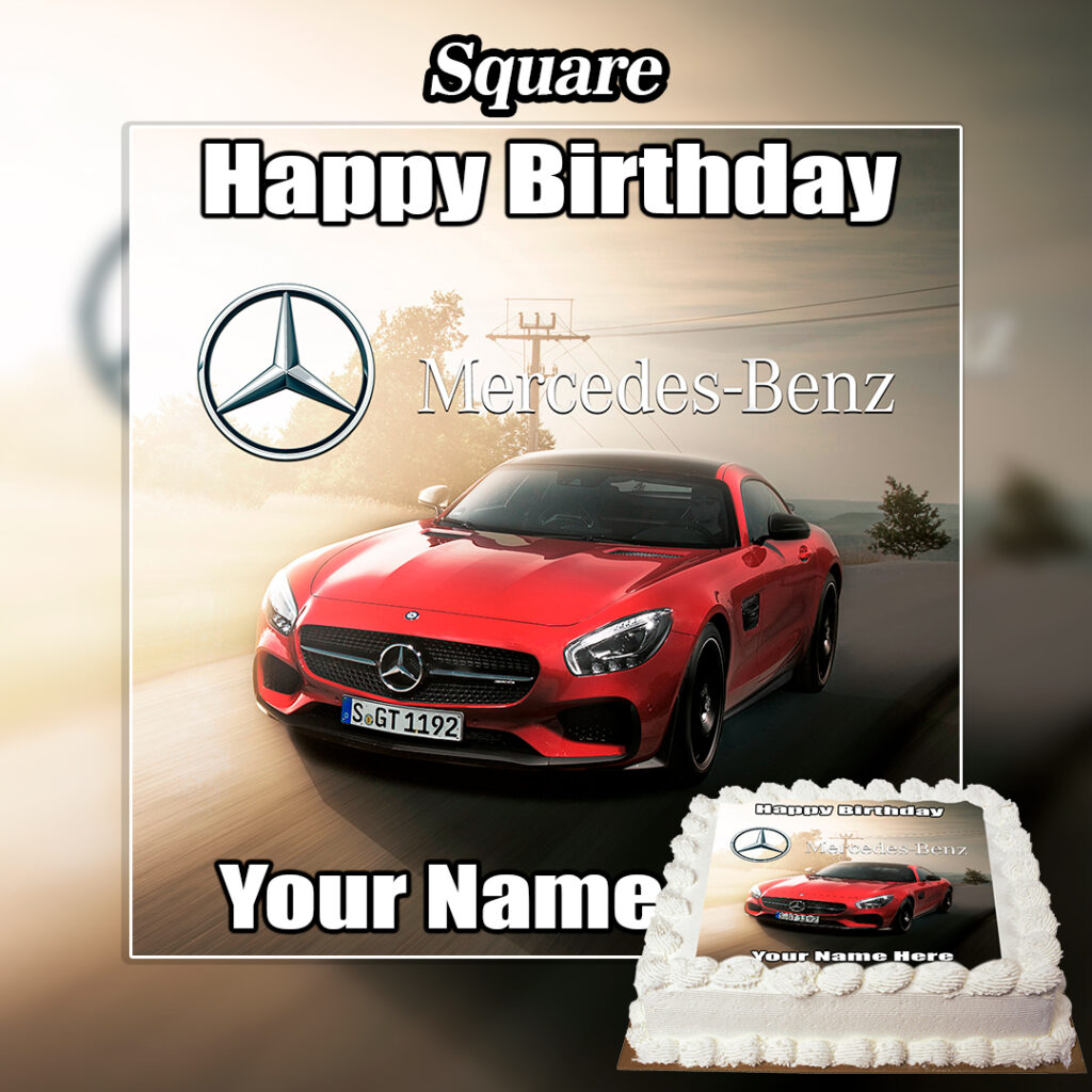 Edible Mercedes Cake Topper Personalised - Edible Printed Toppers