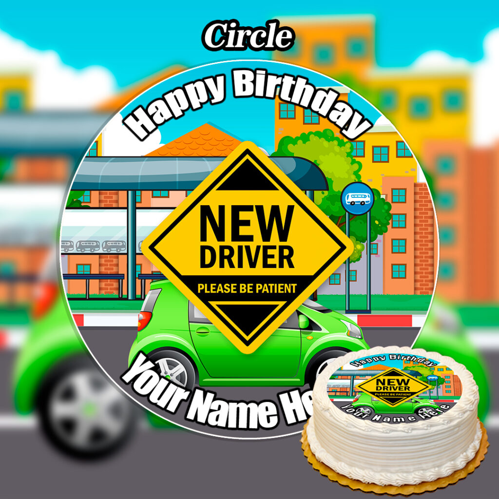 Edible New Driver Cake Topper - Edible Printed Toppers