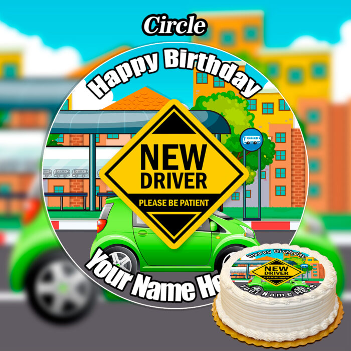 Edible New Driver Cake Topper - Edible Printed Toppers