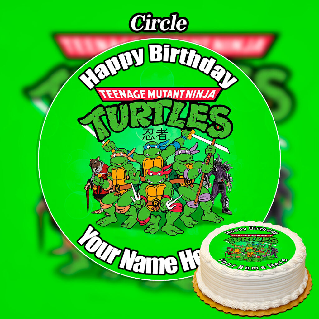 Edible Ninja Turtles Cake Topper Personalised - Edible Printed Toppers
