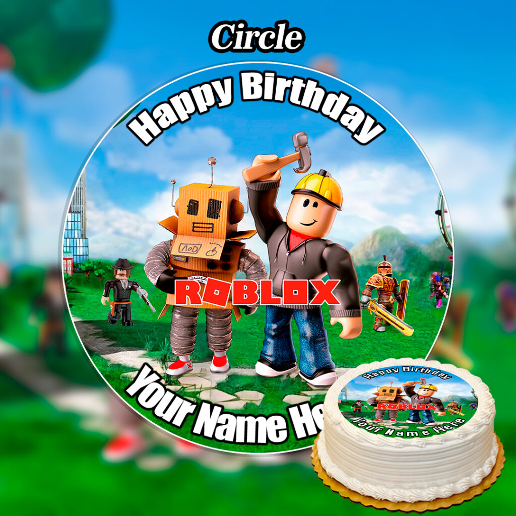 Edible Roblox Cake Topper Personalised - Edible Printed Toppers