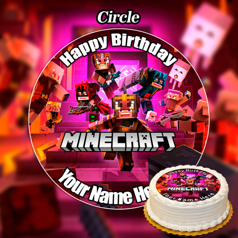 Edible Minecraft Cake Topper - Edible Printed Toppers