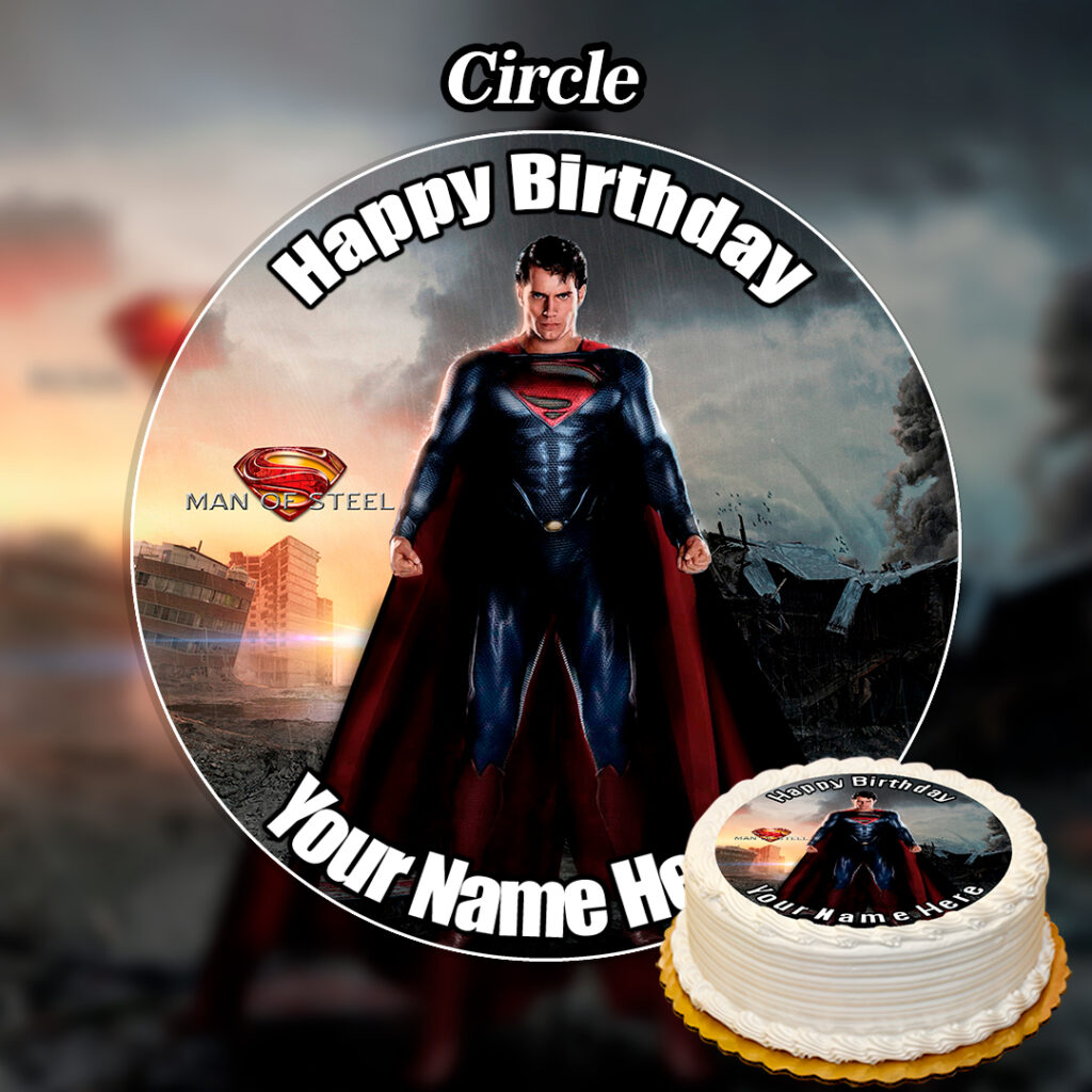 Edible Super Man Cake Topper Personalised - Edible Printed Toppers
