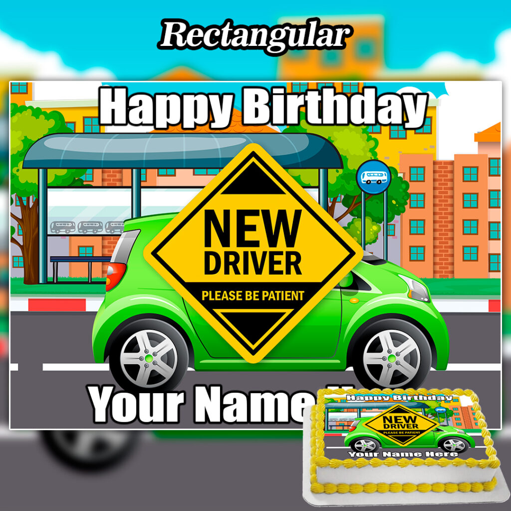 Edible New Driver Cake Topper - Edible Printed Toppers