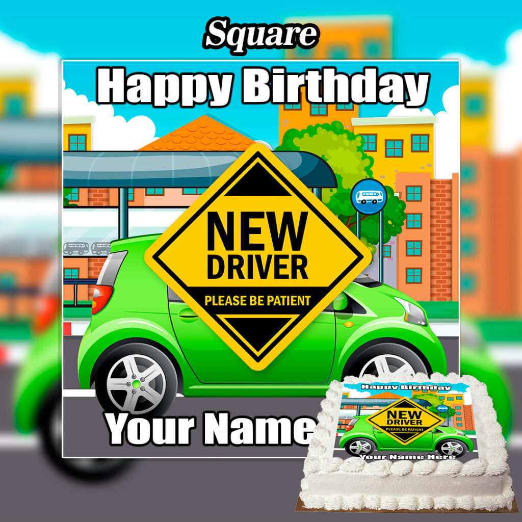 Edible New Driver Cake Topper - Edible Printed Toppers