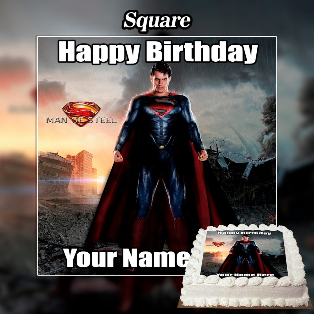 Edible Super Man Cake Topper Personalised - Edible Printed Toppers