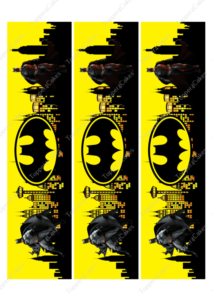 Edible Batman Ribbon - Edible Printed Toppers