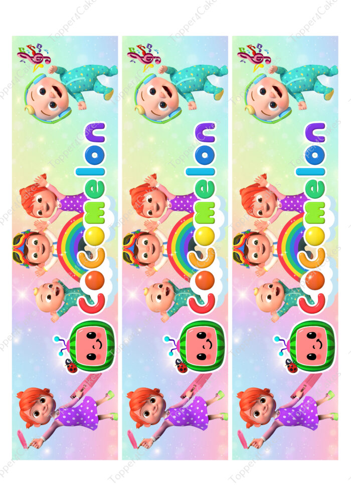 Edible Cocomelon Ribbon - Edible Printed Toppers