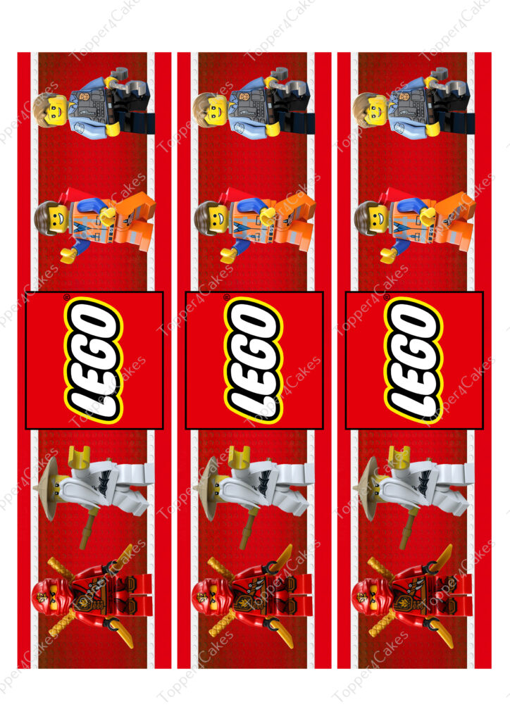 Edible Lego Ribbon - Edible Printed Toppers