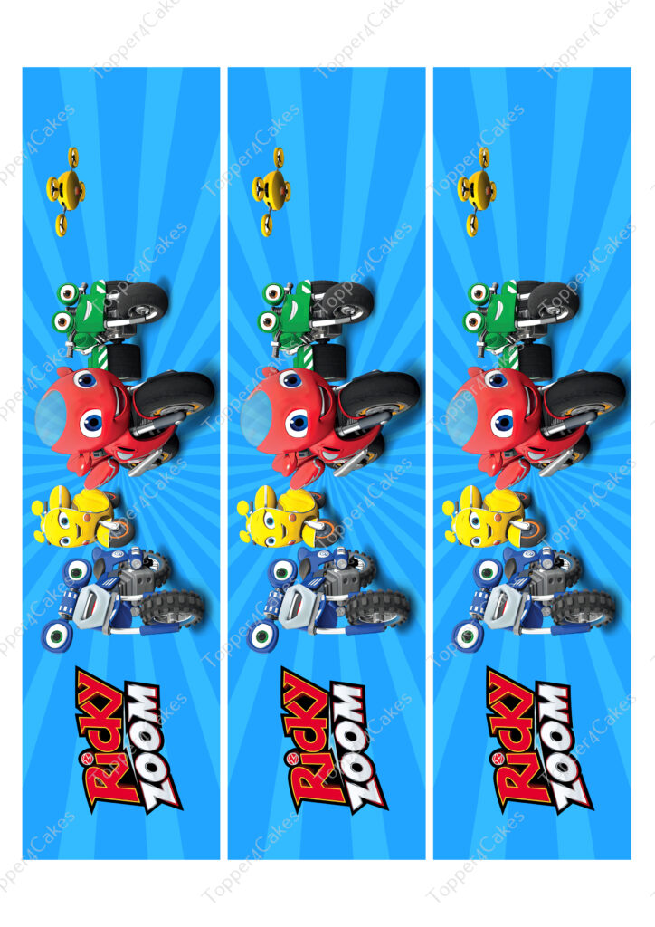 Edible Ricky Zoom Ribbon - Edible Printed Toppers