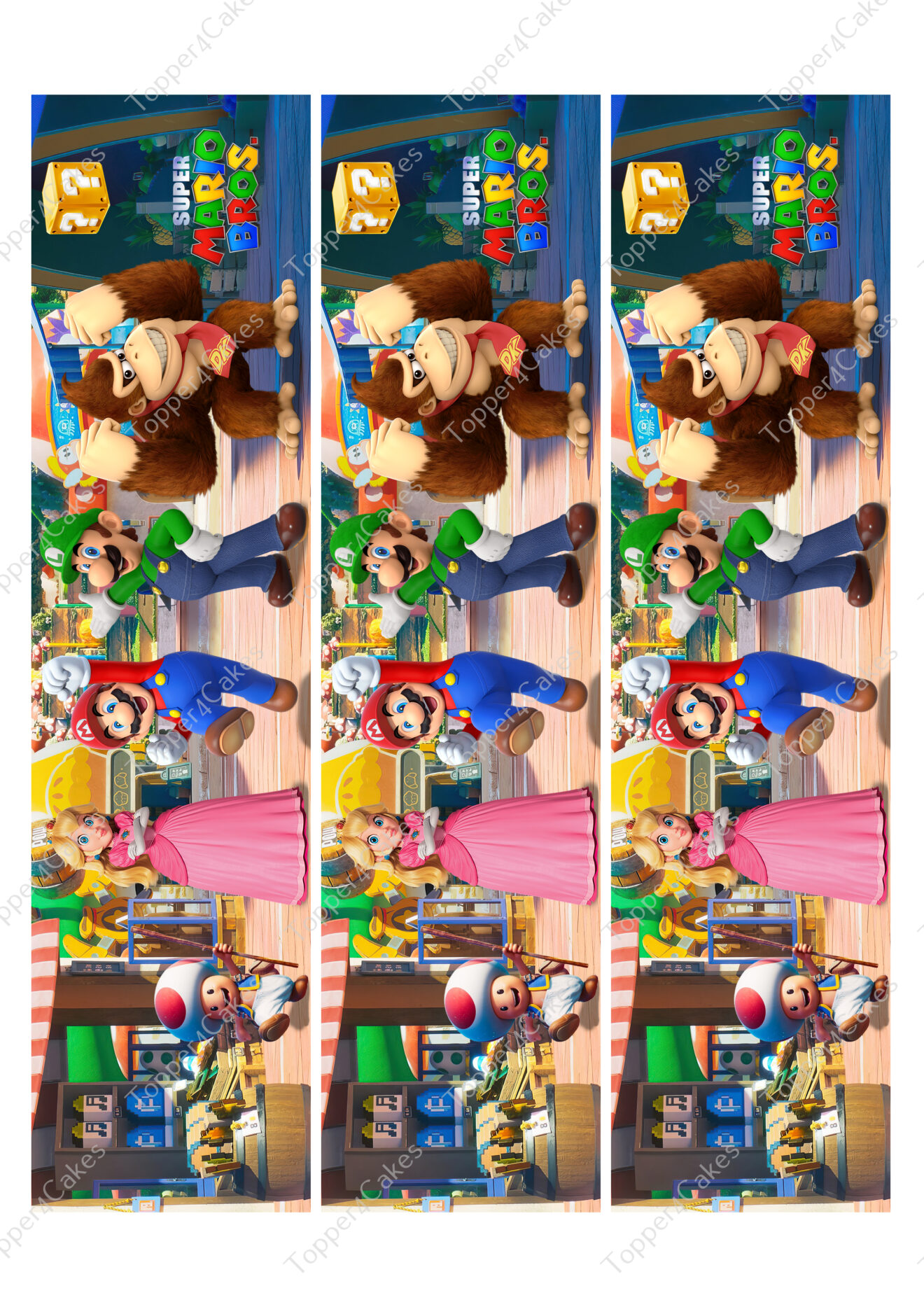 Edible Super Mario Ribbon - Edible Printed Toppers