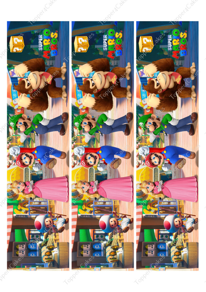 Edible Super Mario Ribbon - Edible Printed Toppers