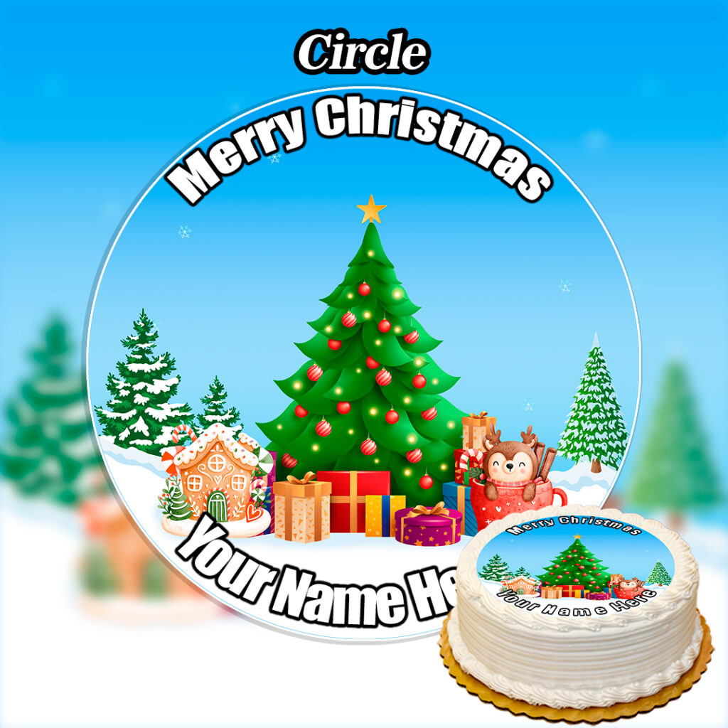 Edible Christmas Cake Topper - Edible Printed Toppers