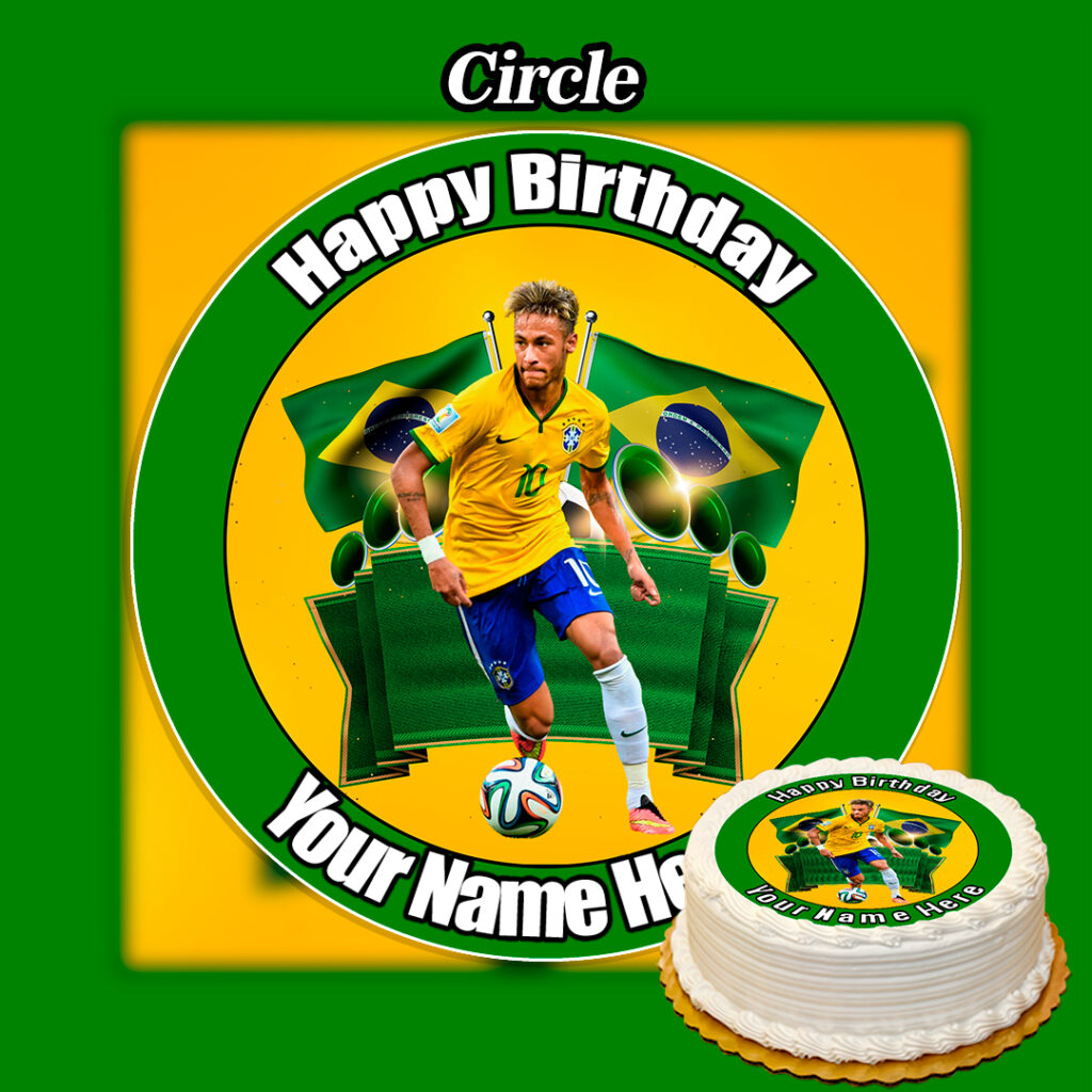 Edible Neymar Cake Topper Personalised - Edible Printed Toppers