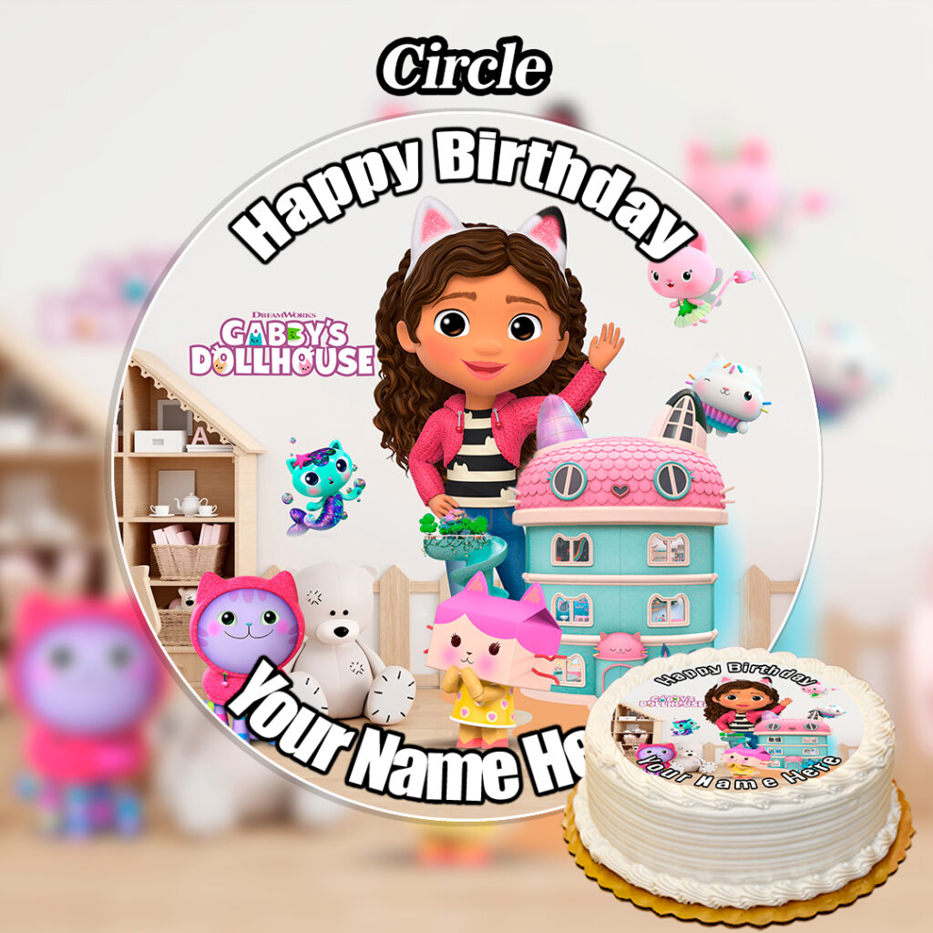 Edible Gabby's Dollhouse Cake Topper Personalised - Edible Printed Toppers