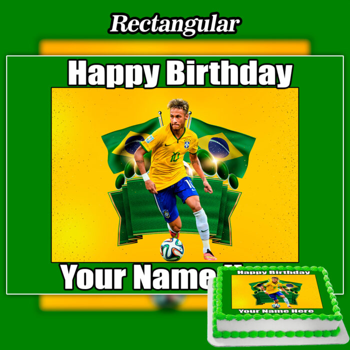 Edible Neymar Cake Topper Personalised - Edible Printed Toppers