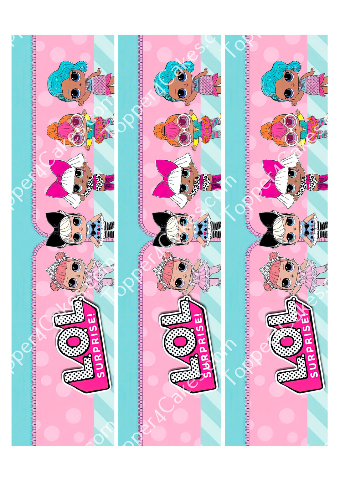 Edible LOL Surprise Ribbon - Edible Printed Toppers