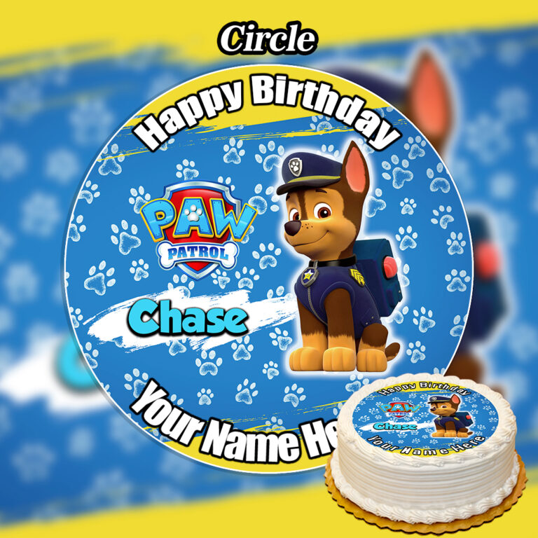 Edible Paw Patrol Chase Cake Topper - Edible Printed Toppers