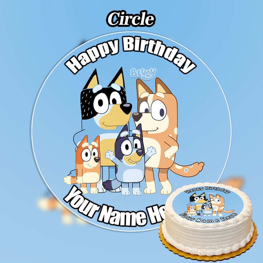 Edible Bluey Cake Topper - Edible Printed Toppers