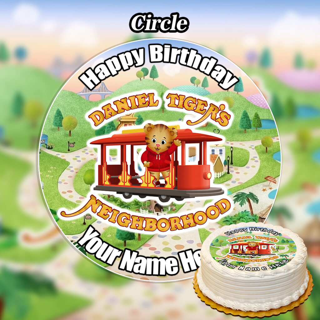 Edible Daniel Tiger's Neighborhood Cake Topper - Edible Printed Toppers