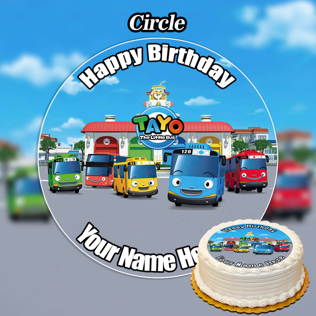 Edible Tayo The Little Bus Cake Topper - Edible Printed Toppers