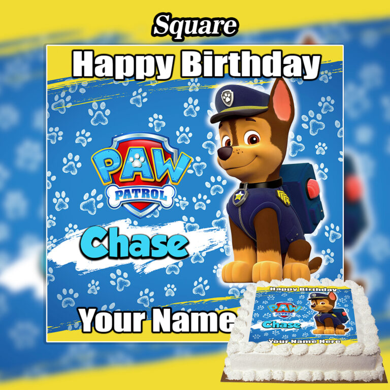 Edible Paw Patrol Chase Cake Topper - Edible Printed Toppers