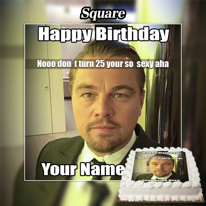 Edible Leonardo Dicaprio Meme Cake Topper - Edible Printed Toppers
