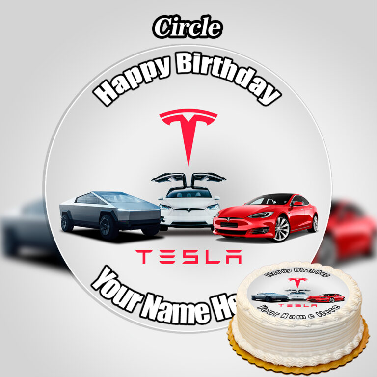 Edible Tesla Cake Topper - Edible Printed Toppers
